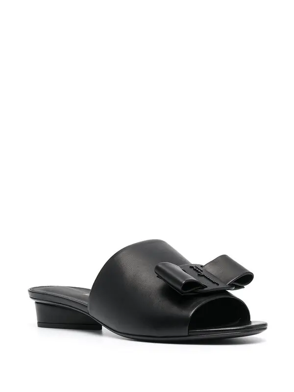 FERRAGAMO Double Bow Mule Sandals