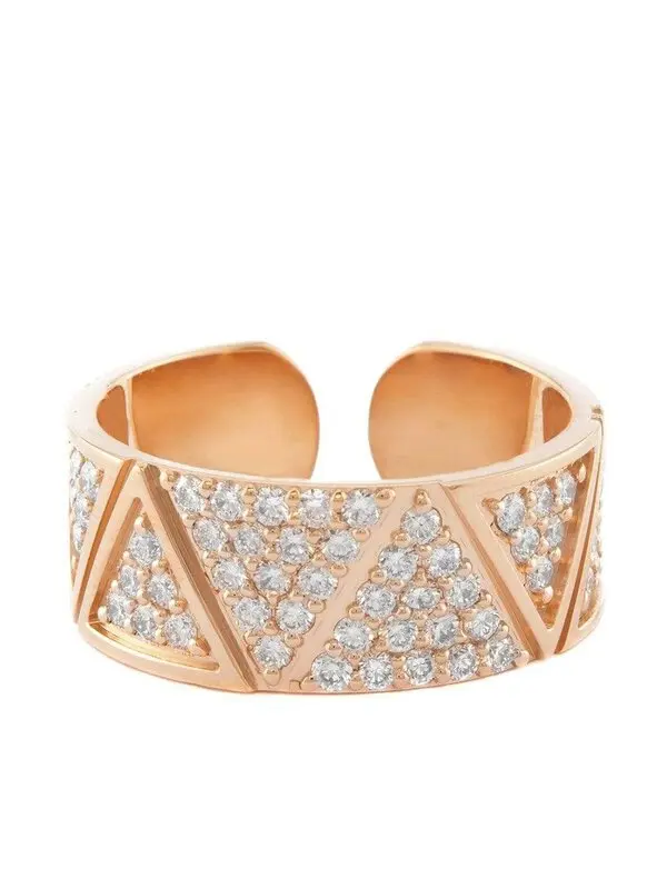 ALESSA 18kt Rose Gold Diamond Elixir Ring - Pink