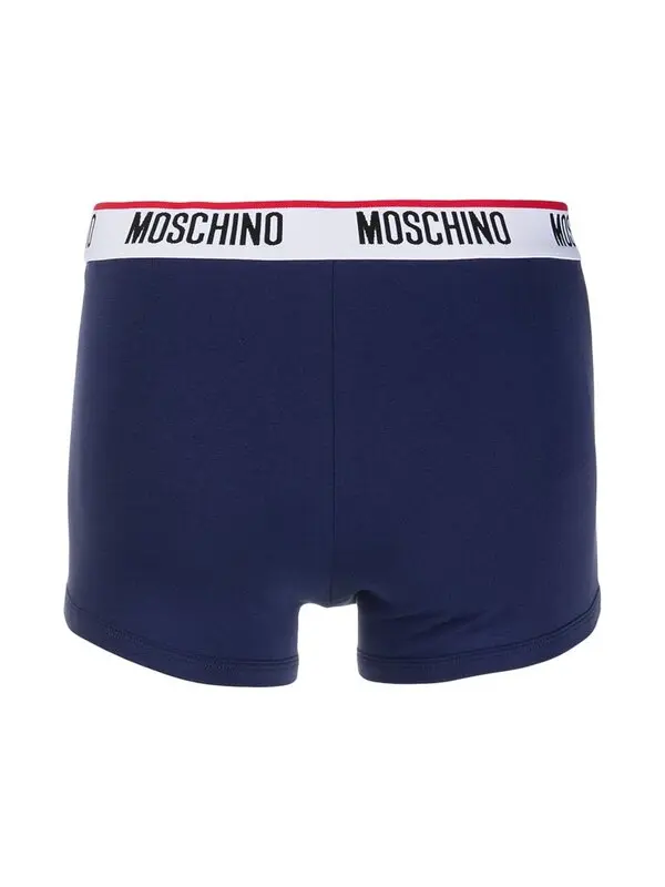 Moschino Logo Waistband Boxers - Blue