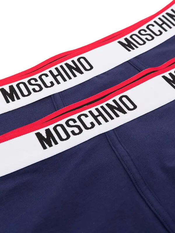 Moschino Logo Waistband Boxers - Blue