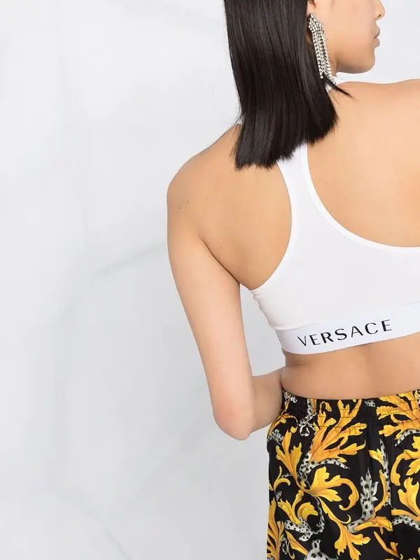 Versace Logo Band Sports Bra