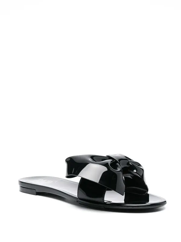 Red Valentino Bow-embellished Rubber Slides
