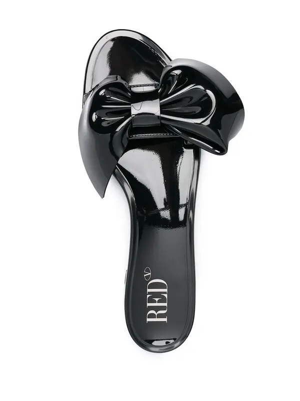 Red Valentino Bow-embellished Rubber Slides