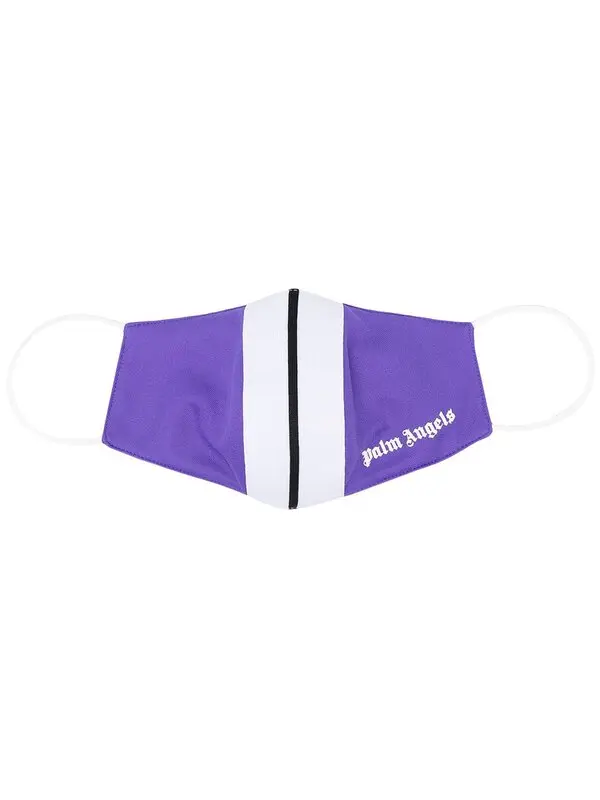 Palm Angels Stripe Detail Face Mask - Purple