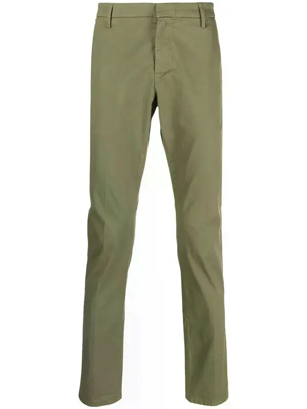 DONDUP Slim-fit Cotton Trousers - Green