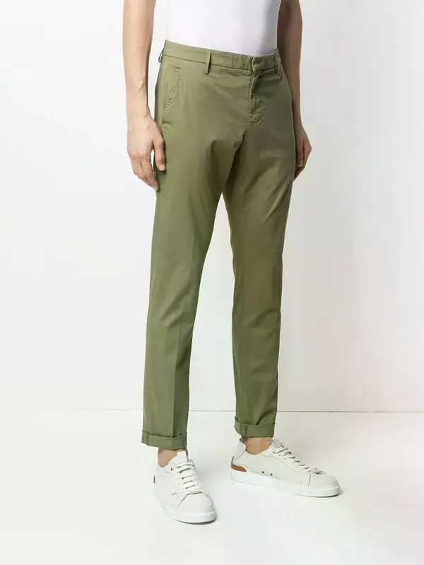 DONDUP Slim-fit Cotton Trousers - Green