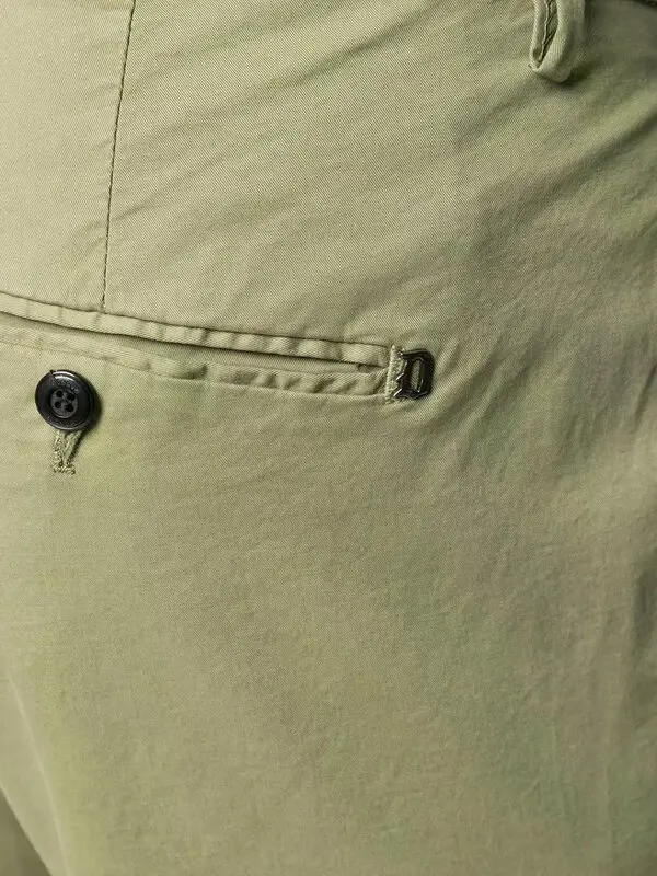 DONDUP Slim-fit Cotton Trousers - Green