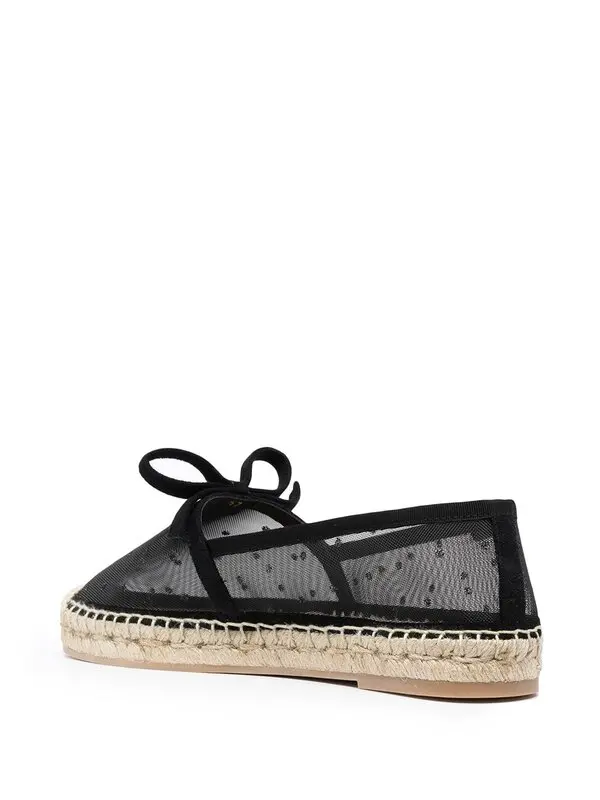 Red Valentino Point D'esprit Espadrilles - Black
