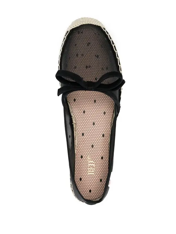Red Valentino Point D'esprit Espadrilles - Black
