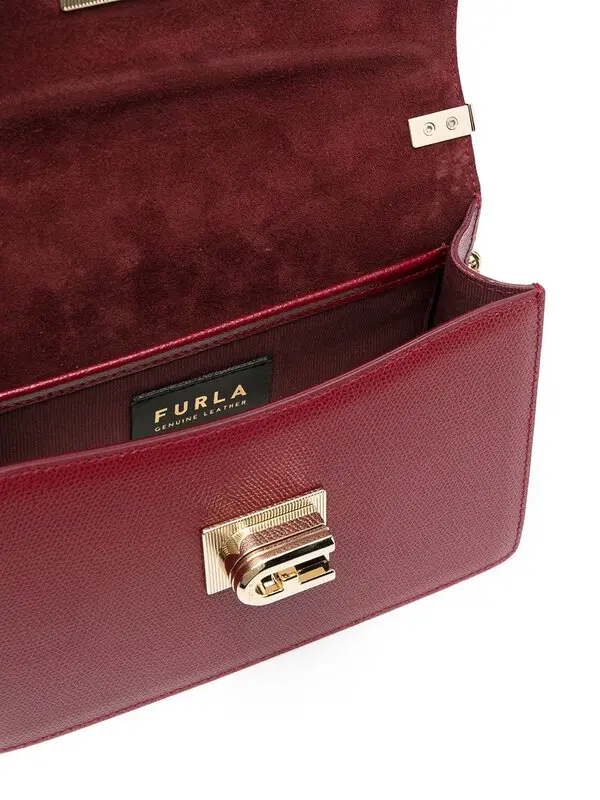 Furla Foldover Leather Crossbody Bag