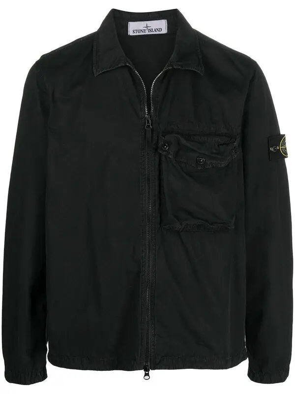 Stone Island Logo Patch Jacket - Black