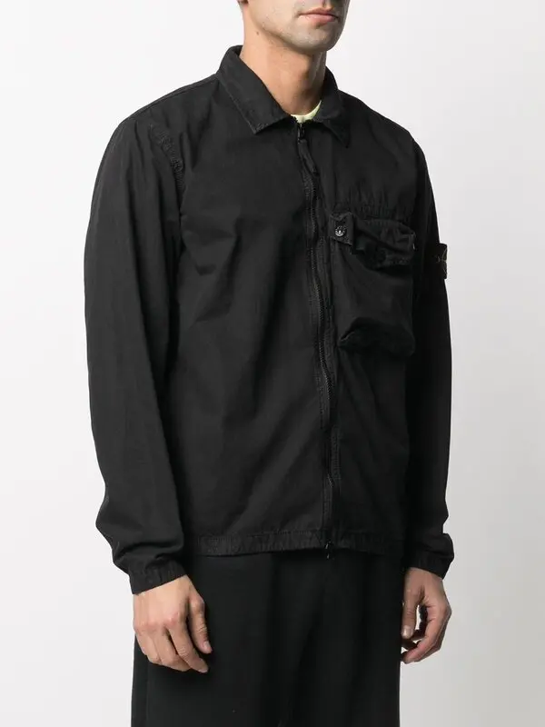 Stone Island Logo Patch Jacket - Black