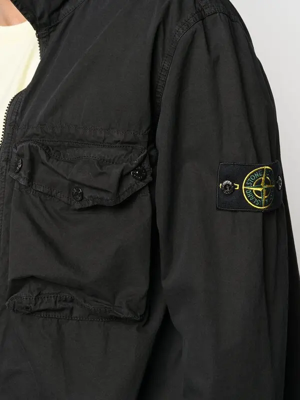 Stone Island Logo Patch Jacket - Black