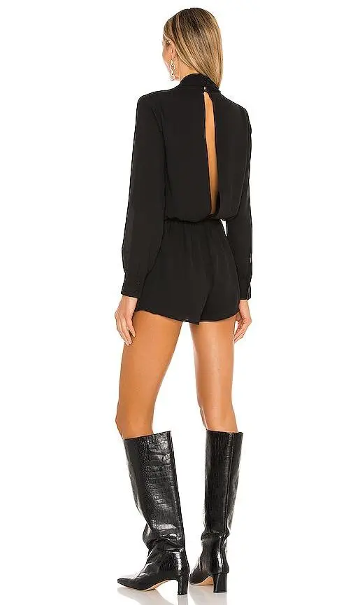 Superdown Kaycie Drape Neck Romper