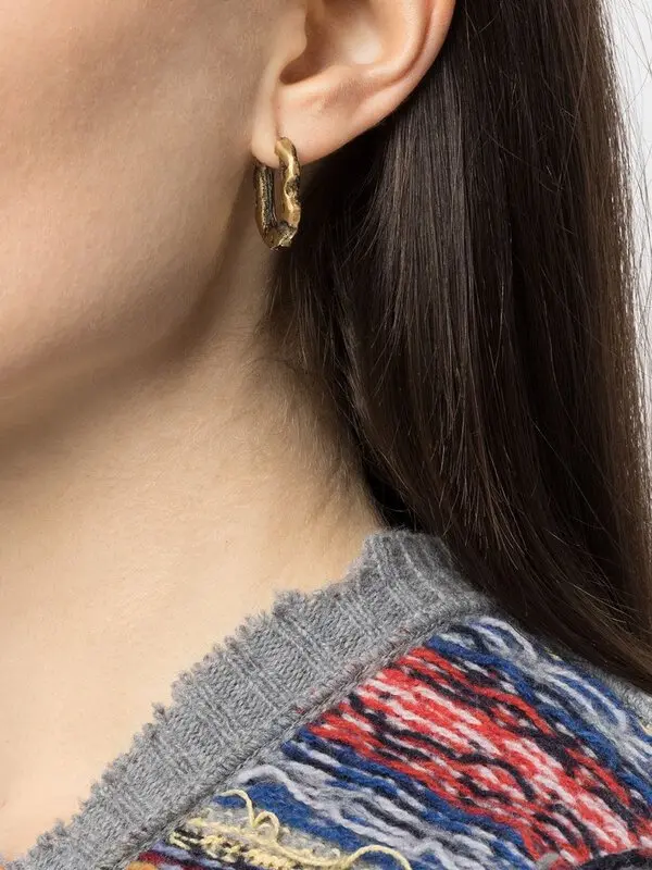PARTS OF FOUR Deco Single Hoop Earring