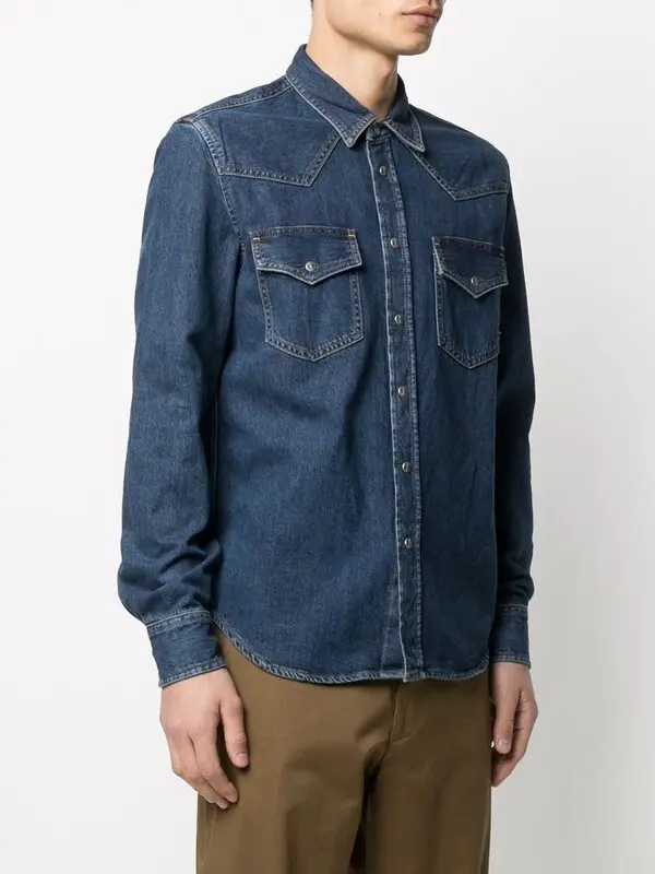 DIESEL® Button-up Denim Shirt