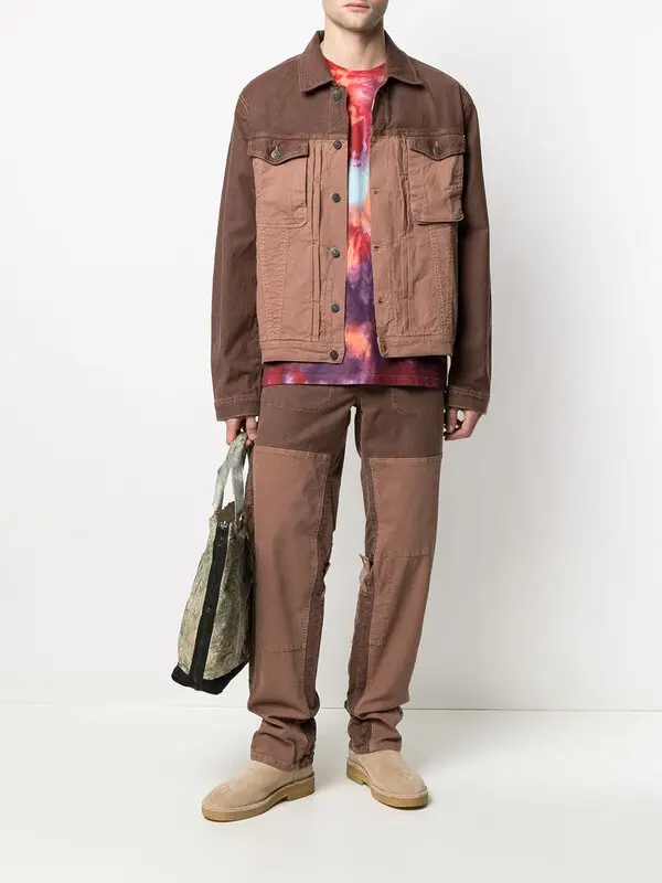 DIESEL® D-franky Patchwork Straight-leg Jeans