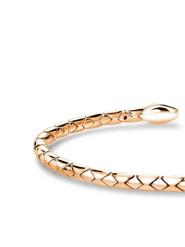 PRAGNELL 18kt Rose Groove Textured Bangle Bracelet