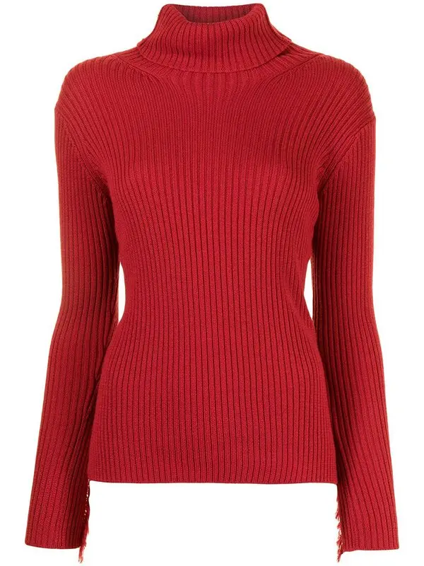 Y’s Fringed Ribbed Jumper