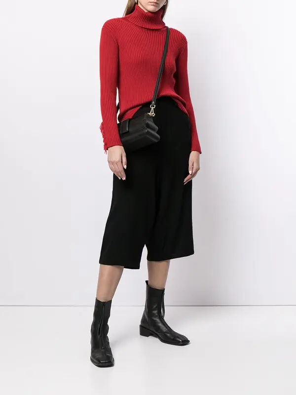 Y’s Fringed Ribbed Jumper