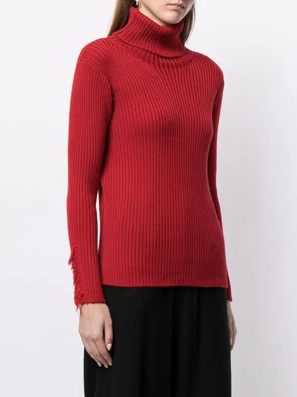 Y’s Fringed Ribbed Jumper
