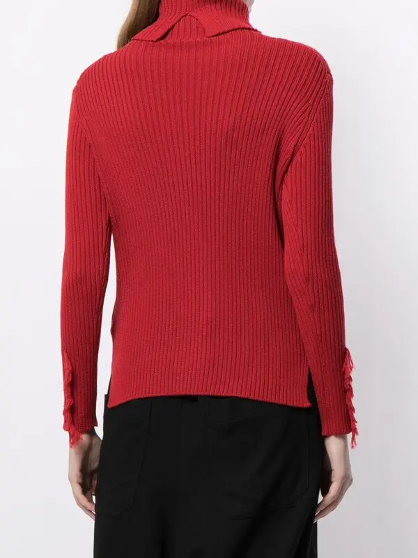 Y’s Fringed Ribbed Jumper