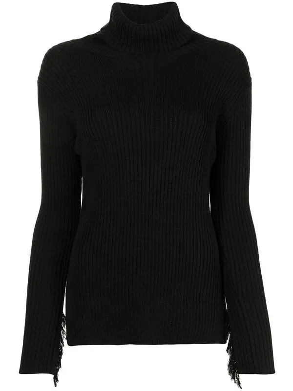 Y’s Ribbed Fringed Jumper