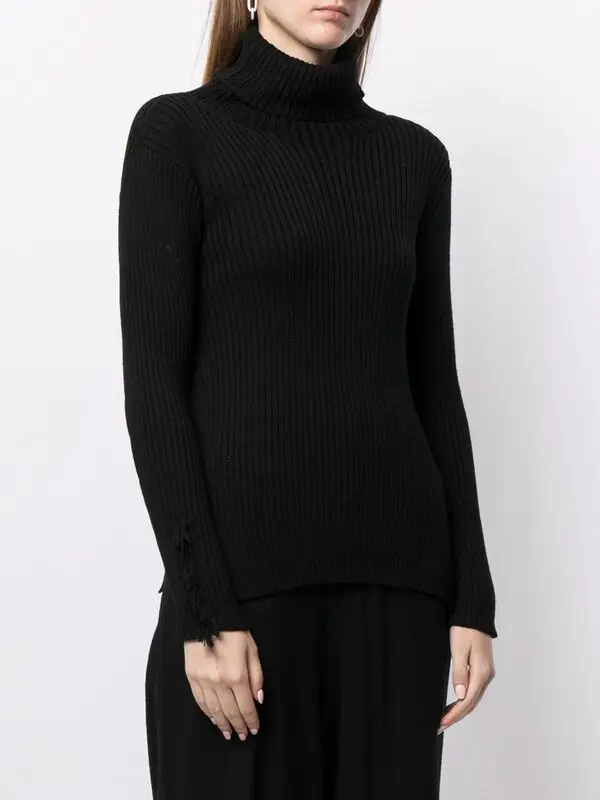 Y’s Ribbed Fringed Jumper
