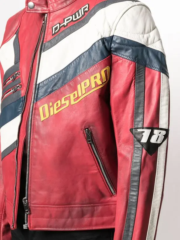 diesel ライダース Diesel® Leather Motocro Jacket In Red - 30% Off | Editorialist
