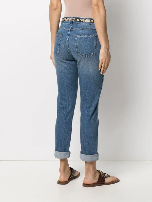 Stella McCartney Logo Tape Slim-fit Jeans