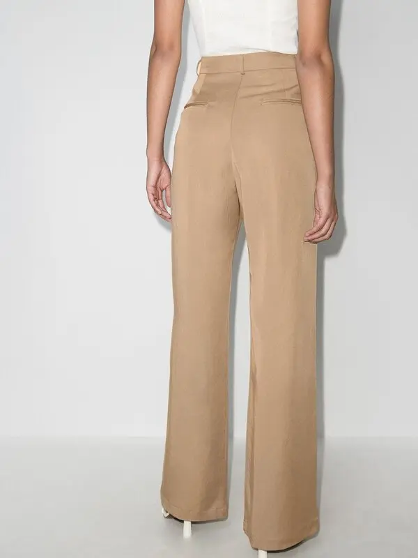 REFORMATION Mason Wide-leg Trousers - Brown