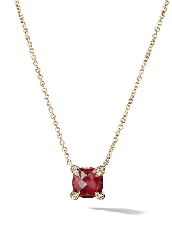 David Yurman 18kt Yellow Diamond Chatelaine Pendant Necklace