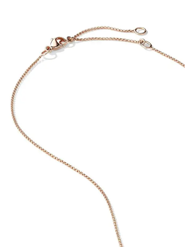 David Yurman 18kt Rose Diamond Chatelaine Pendant Necklace - Gold