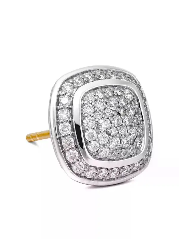 David Yurman Sterling Albion Diamond Stud Earrings - Silver