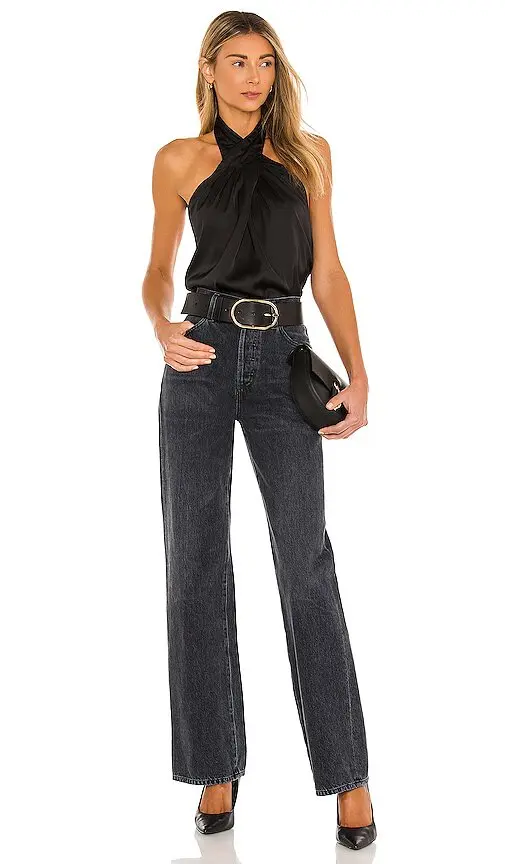 Superdown Amerie Pleated Halter Top