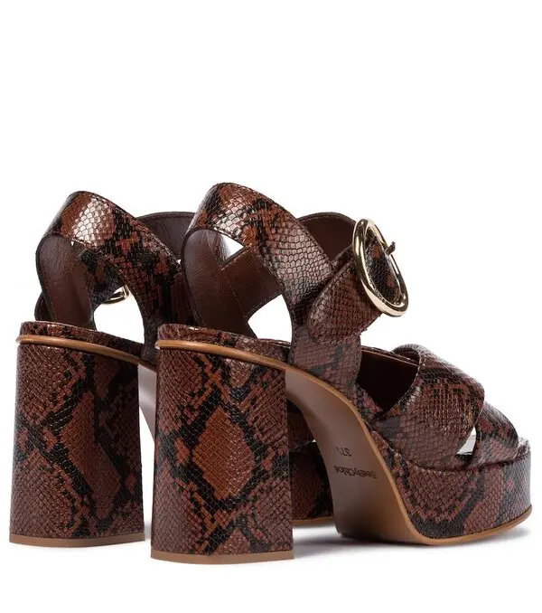 See By Chloé Lyna Leather Platform Sandals