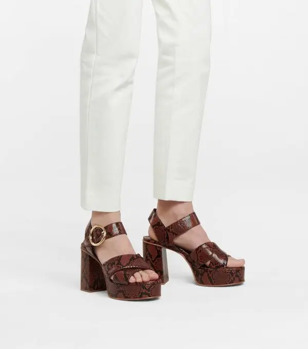 See By Chloé Lyna Leather Platform Sandals