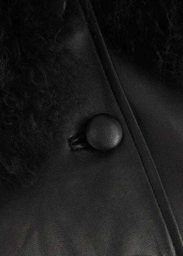 Saks Potts Dorthe Shearling-trimmed Leather Jacket