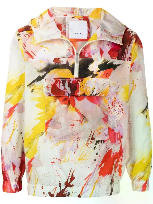 PORTS V Graffiti-print Pullover Jacket