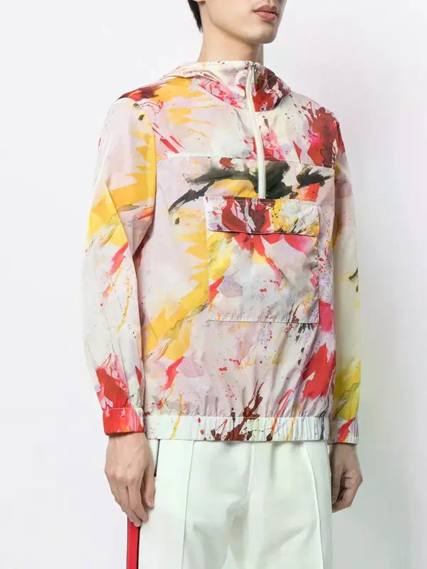 PORTS V Graffiti-print Pullover Jacket