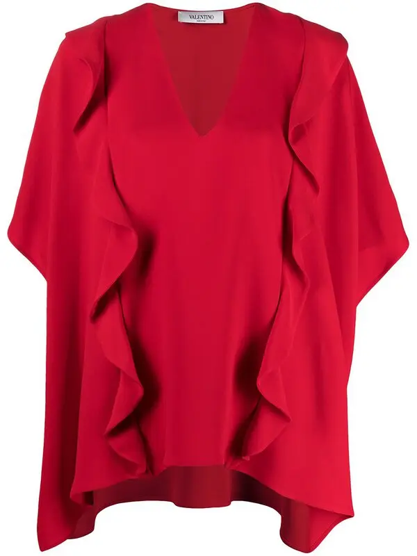 Valentino Garavani Ruffled Drape Blouse
