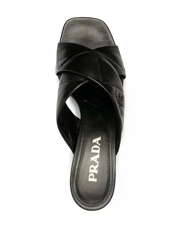 Prada 60mm Crossover-strap Sandals