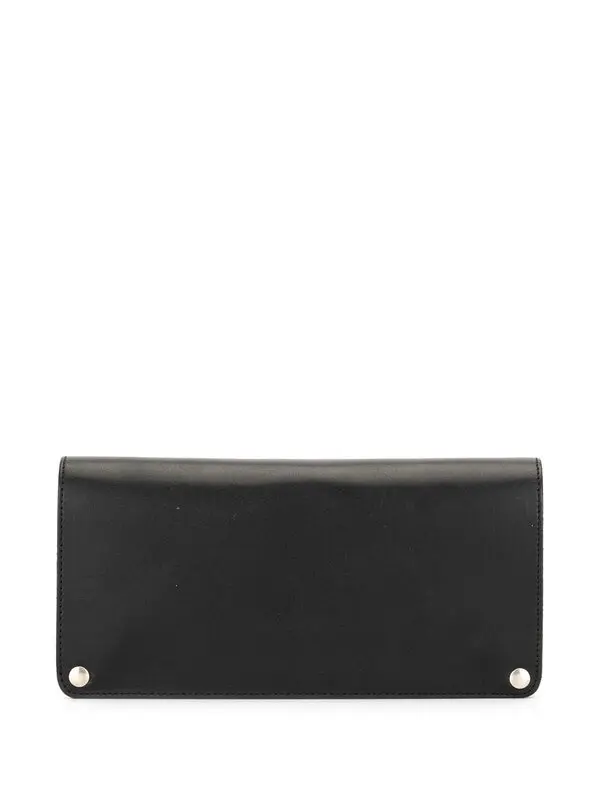 Comme Des Garçons Slogan-print Leather Wallet - Black