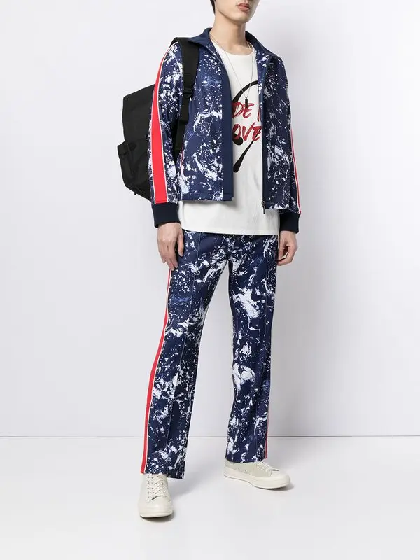 PORTS V Printed Side-stripe Track Pants