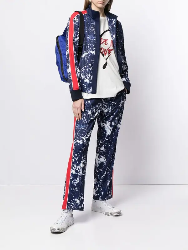 PORTS V Printed Side-stripe Track Pants