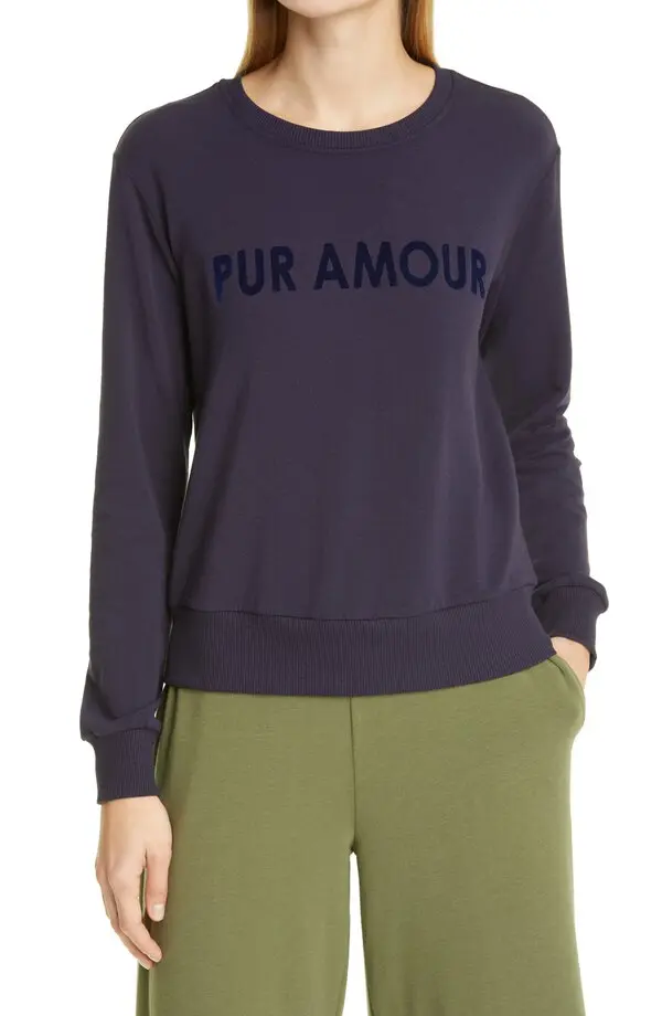 L'Agence Heidi Pur Amour Crewneck Sweatshirt
