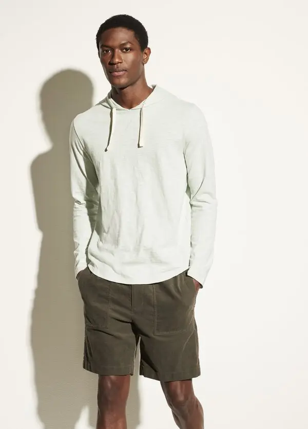 Vince Textured Cotton Hoodie - Surfside