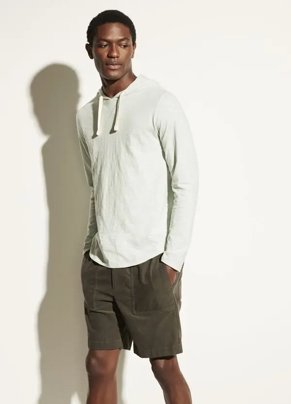 Vince Textured Cotton Hoodie - Surfside