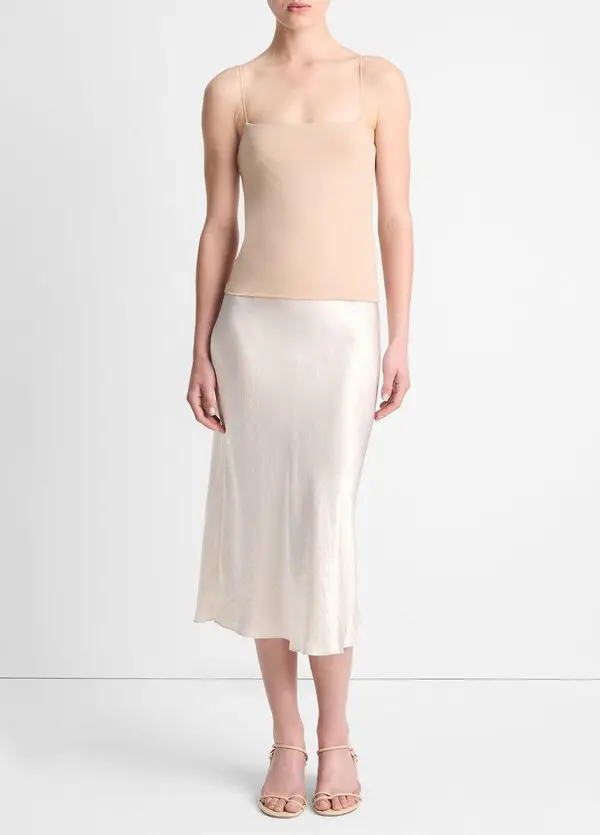Vince Pima Cotton Camisole With Straight Neckline - Chamois