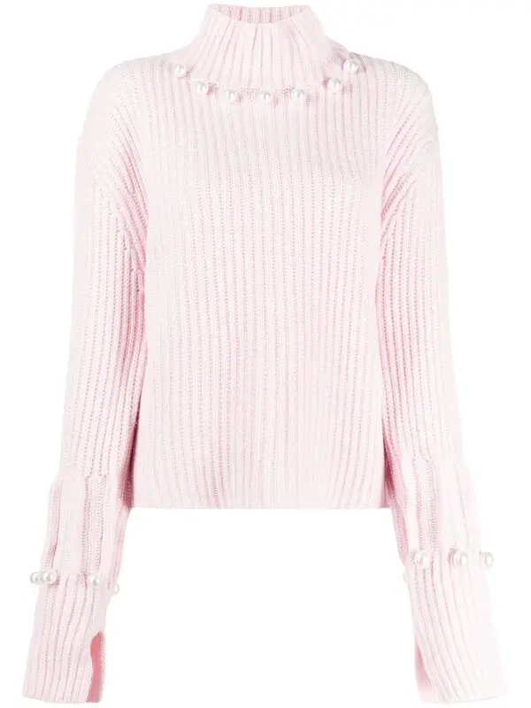JW Anderson Pearl Collar Jumper - Pink
